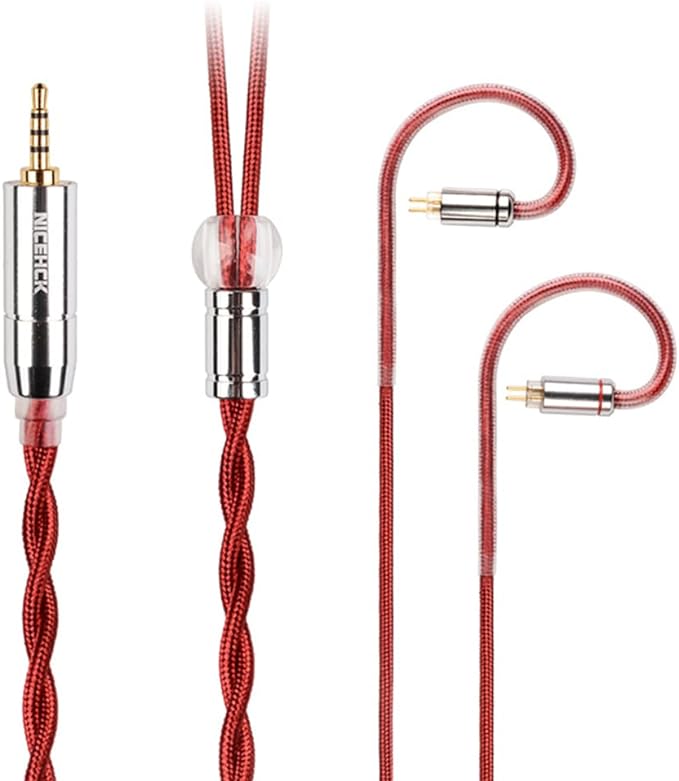 NICEHCK RedAg 4N Monocrystalline Sterling Silver Earphone Re-Cable, Hi